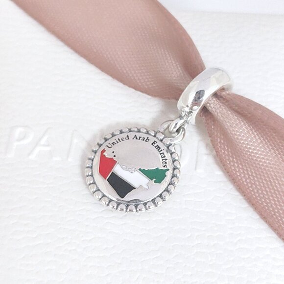 Pandora | Jewelry | Pandora United Arab Emirates Flag Map Dangle Charm ...